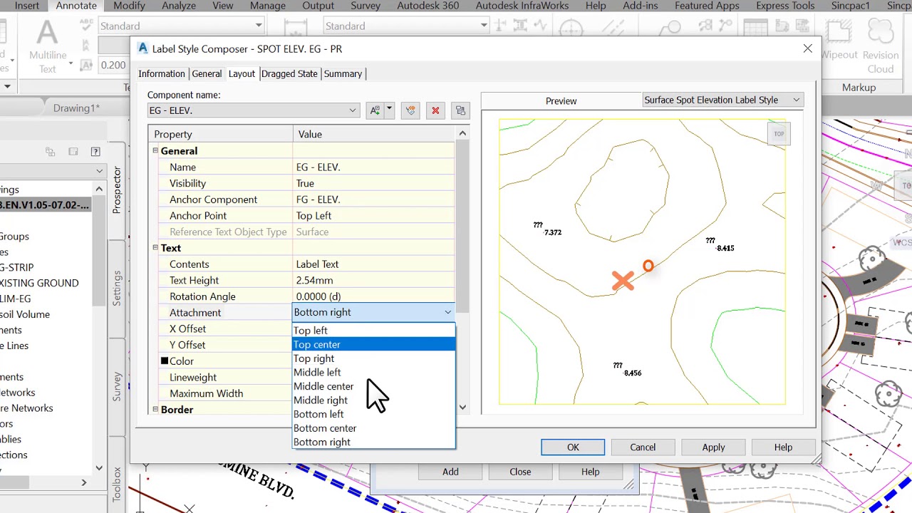 AutoCAD Civil 3D - 05.07.02: Surface Label Styles - YouTube