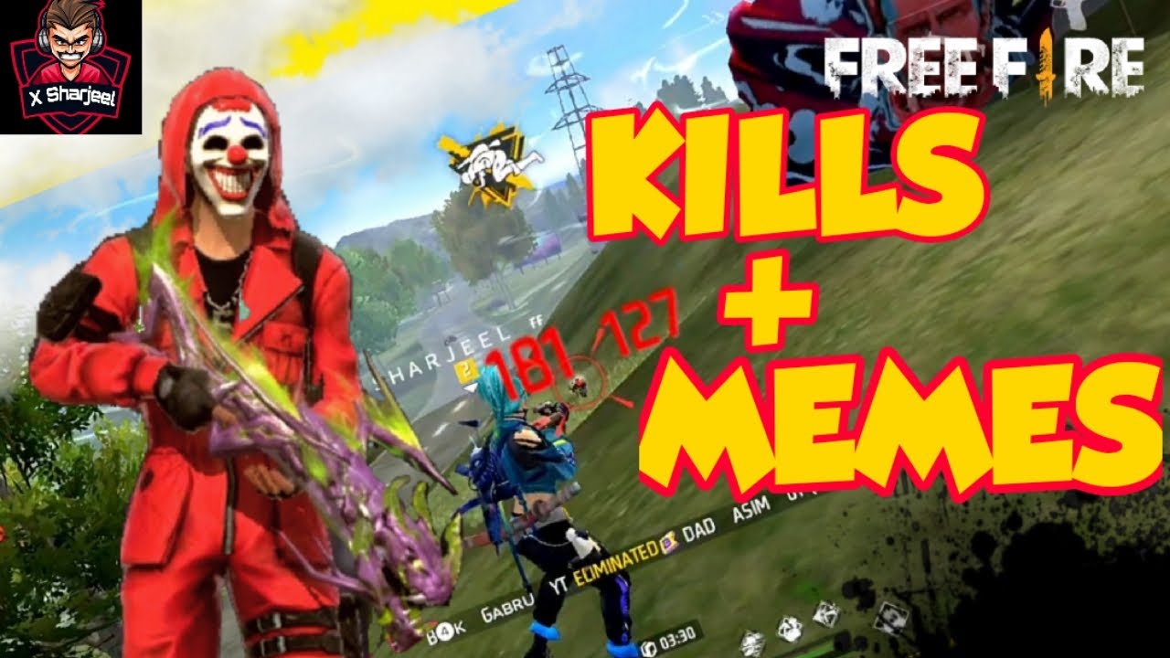 Kills + memes Funny Gameplay | Free Fire | x sharjeel gaming - YouTube