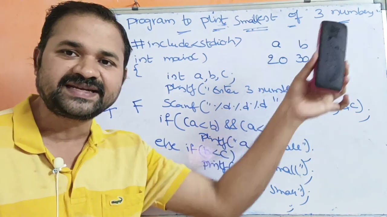 C Program For Smallest minimum Of 3 Numbers In Telugu C Programming C Program For Smallest minimum Of 3 Numbers In Telugu C Programming