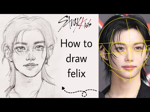 How to draw felix skz step by step