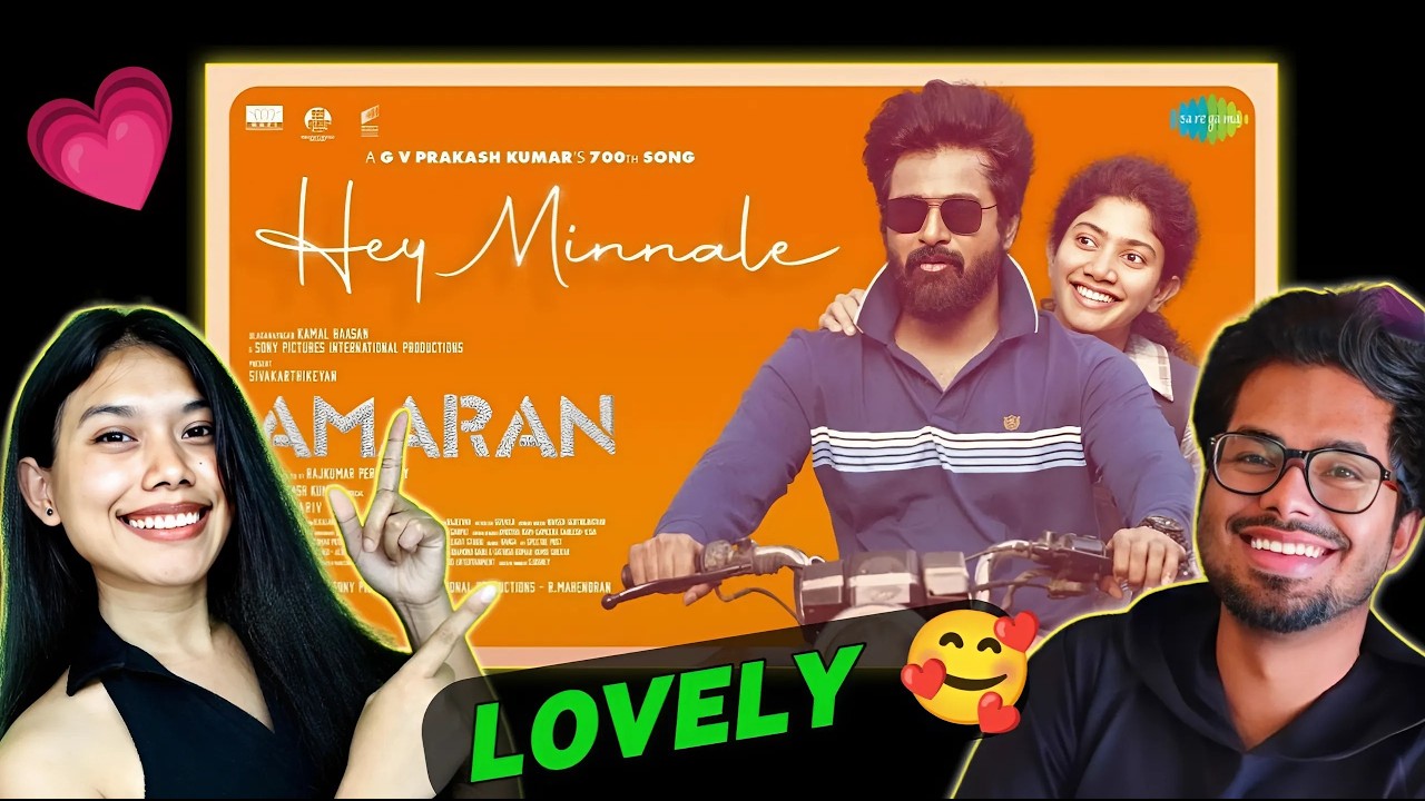 Hey Minnale Tamil Song Reaction (Amaran) | Sivakarthikeyan, Sai Pallavi ...