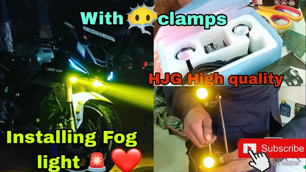 Installing Fog light 🚨 ( HJG ) HIGH QUALITY light With clamps ... on ...
