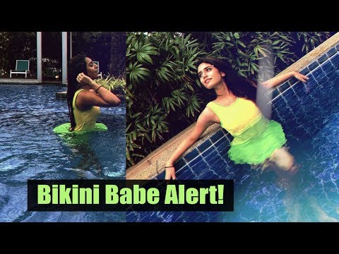 Priya Prakash Varrier flaunts a new avatar in neon green swimsuit