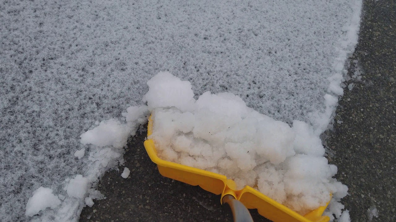 Freezing RAIN HELL Ice shoveling on my drive way - YouTube