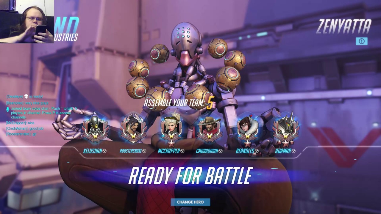 Overwatch - More solo queue, competitive season 2 - mic/cam on - YouTube