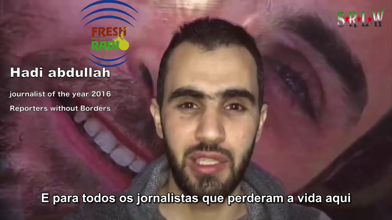 Hadi Al Abdallah ao ganhar prémio de jornalismo livre 2016. - YouTube