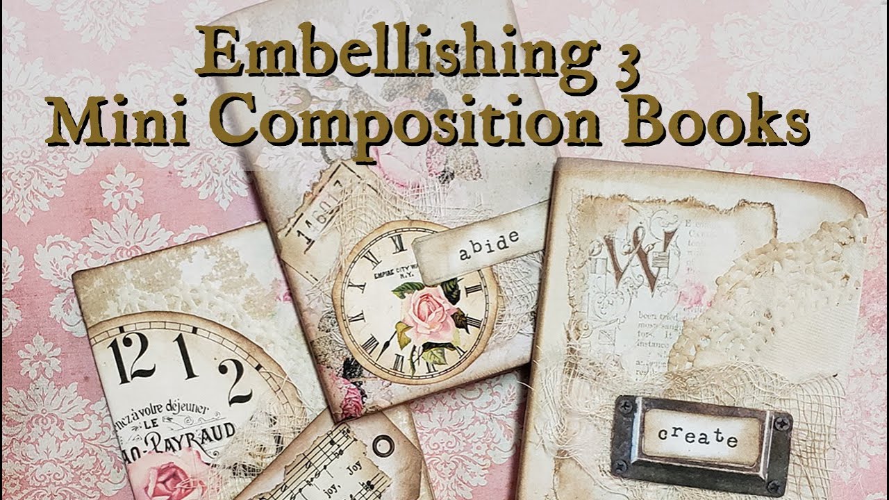 Mini Composition Book Embellished with My Porch Print Papers - YouTube