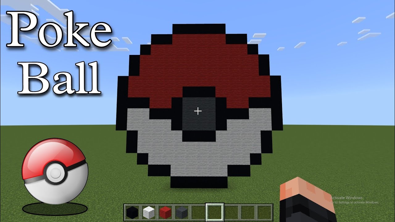 How To Make A Poke Ball In Minecraft - YouTube