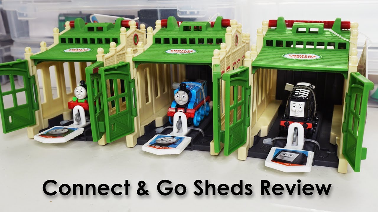 Thomas Push Along Connect & Go Sheds Review - YouTube