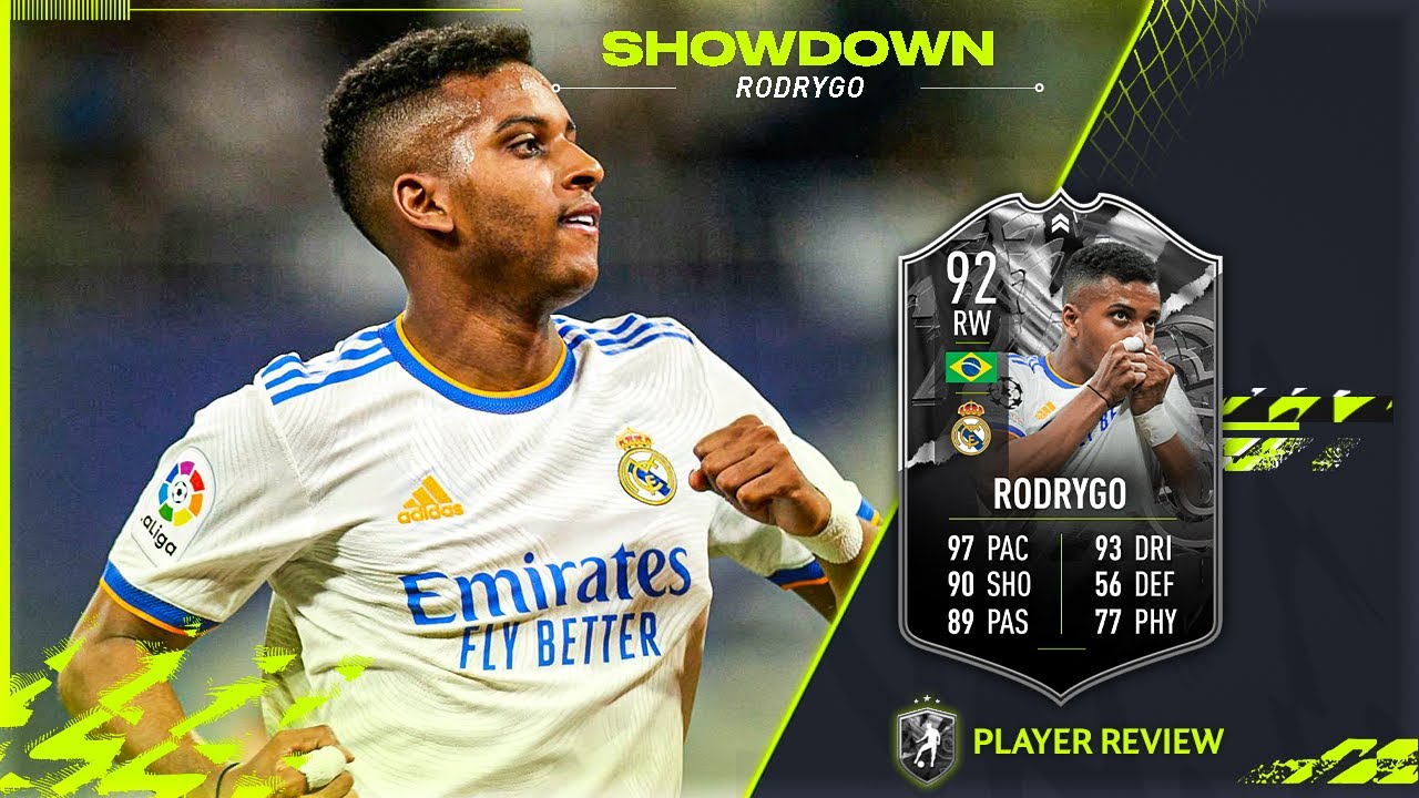 HOW GOOD IS THIS CARD?! 92 SHOWDOWN RODRYGO PLAYER REVIEW - FIFA 22 ...