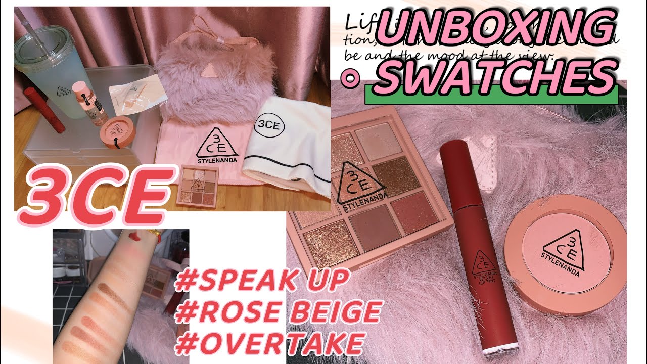 3CE UNBOXING & SWATCHESㅣ3CE开箱试色 - YouTube