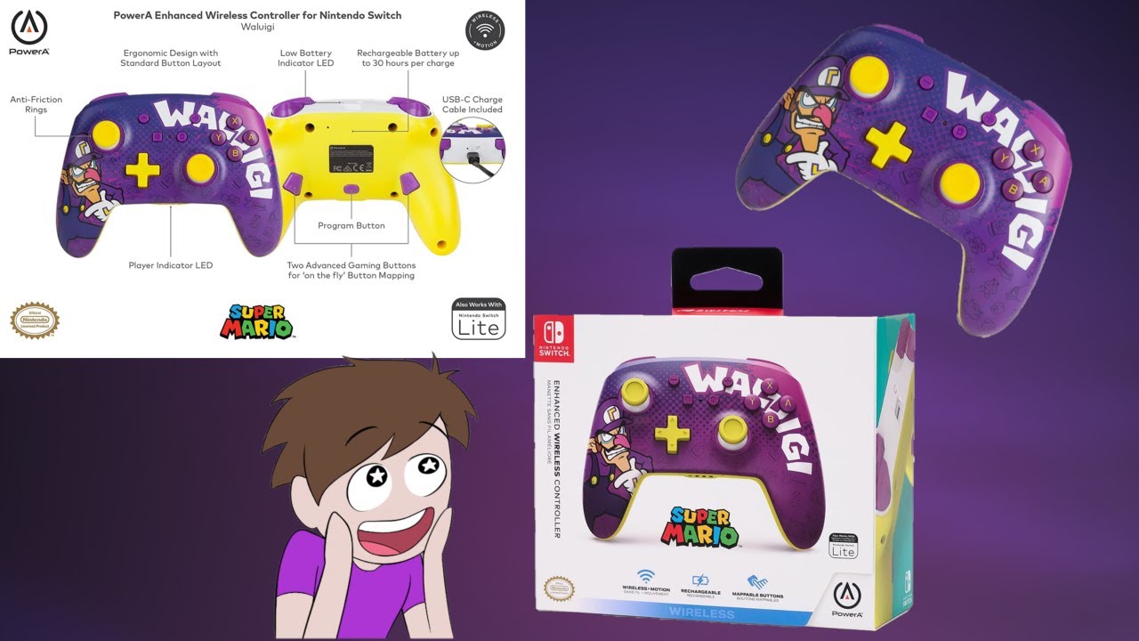 Waluigi Switch Controller review - YouTube