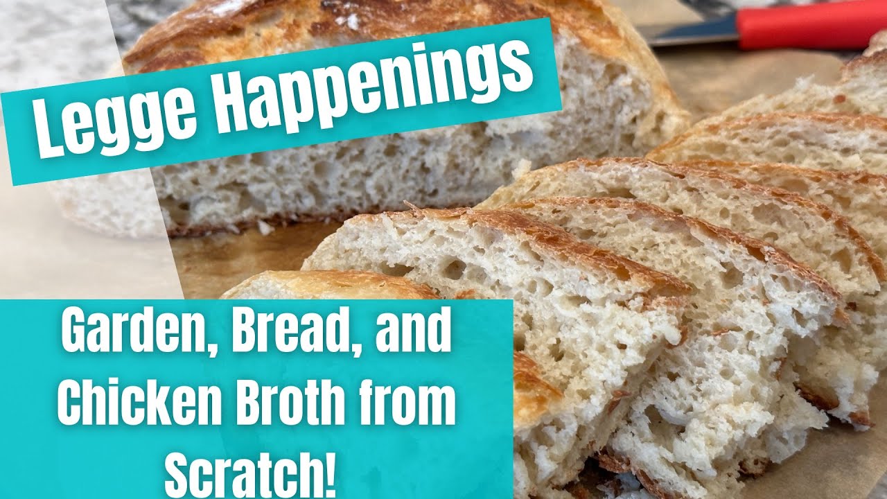 Garden Update, No Knead Bread, and Chicken Broth from Scratch! - YouTube