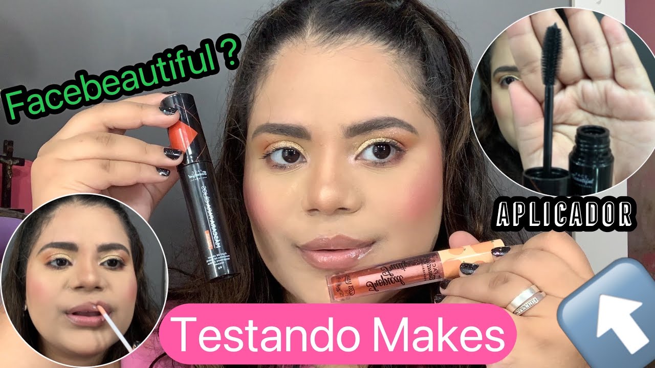 TESTANDO MAKES DA FACEBEAUTIFUL MÁSCARA DEFINE? #parte2#testandomake# ...