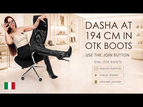 GIANMARCO LORENZI Pointed Toe OTK Platform Stiletto Boots | Dasha Walk Test Teaser