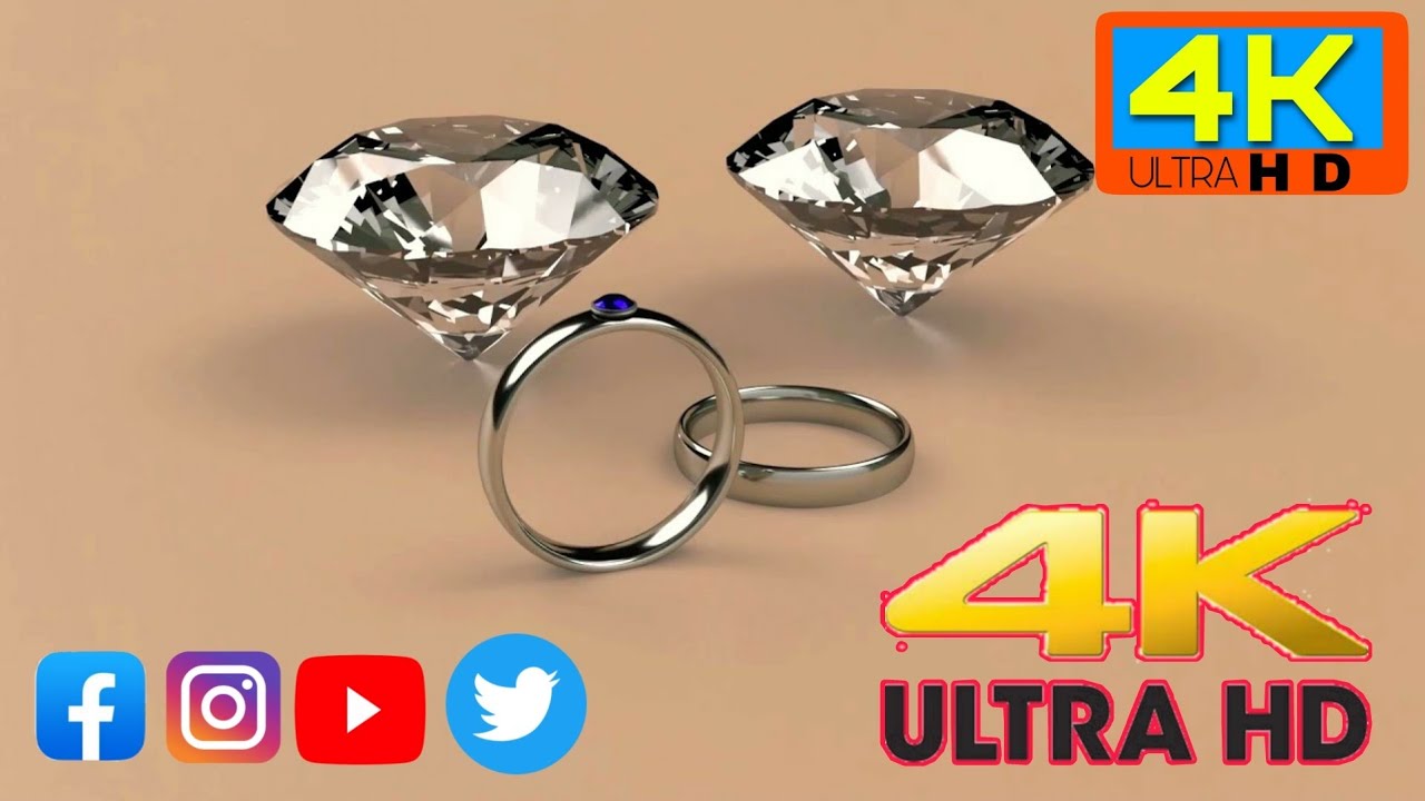 Ultra HD 8k 4K video | original diamond ring | 24 carat diamond | Ultra ...
