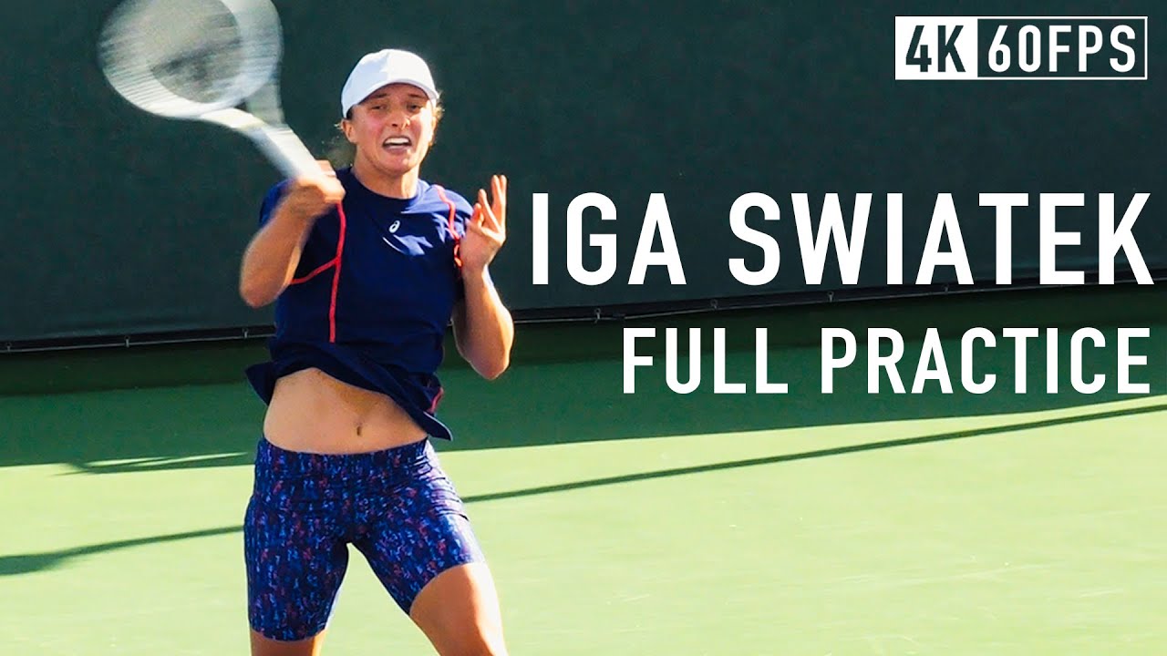 Iga Swiatek | WTA number 1's Full Practice - YouTube