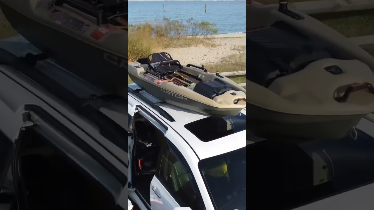 No problem loading my pelican power catch 100 on my roof! - YouTube