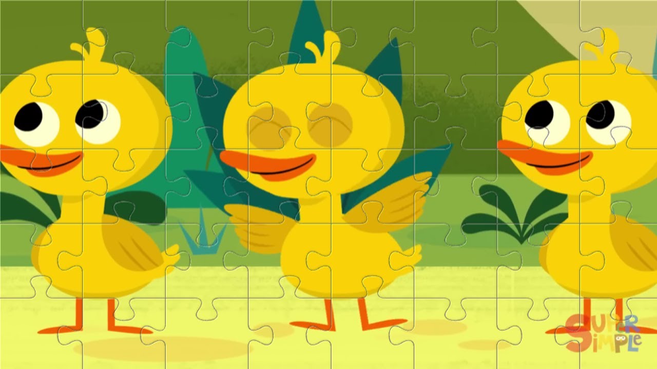 🐥Super Simple Songs Five Little Ducks Puzzle Game - Mrs Puzzle - YouTube