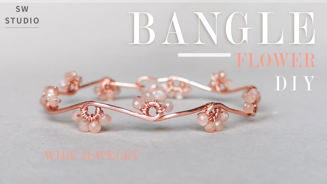 Flower Bangle/Easy Bangle/Fashion Bracelet/DIY BANGLE/Wire Wrap ...