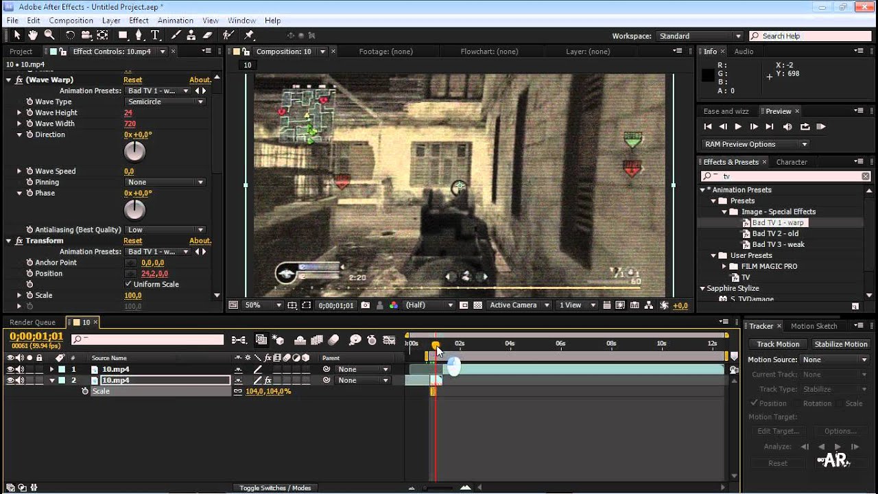Tutorial Adobe After Effects : Efecto Distorsión TV - YouTube
