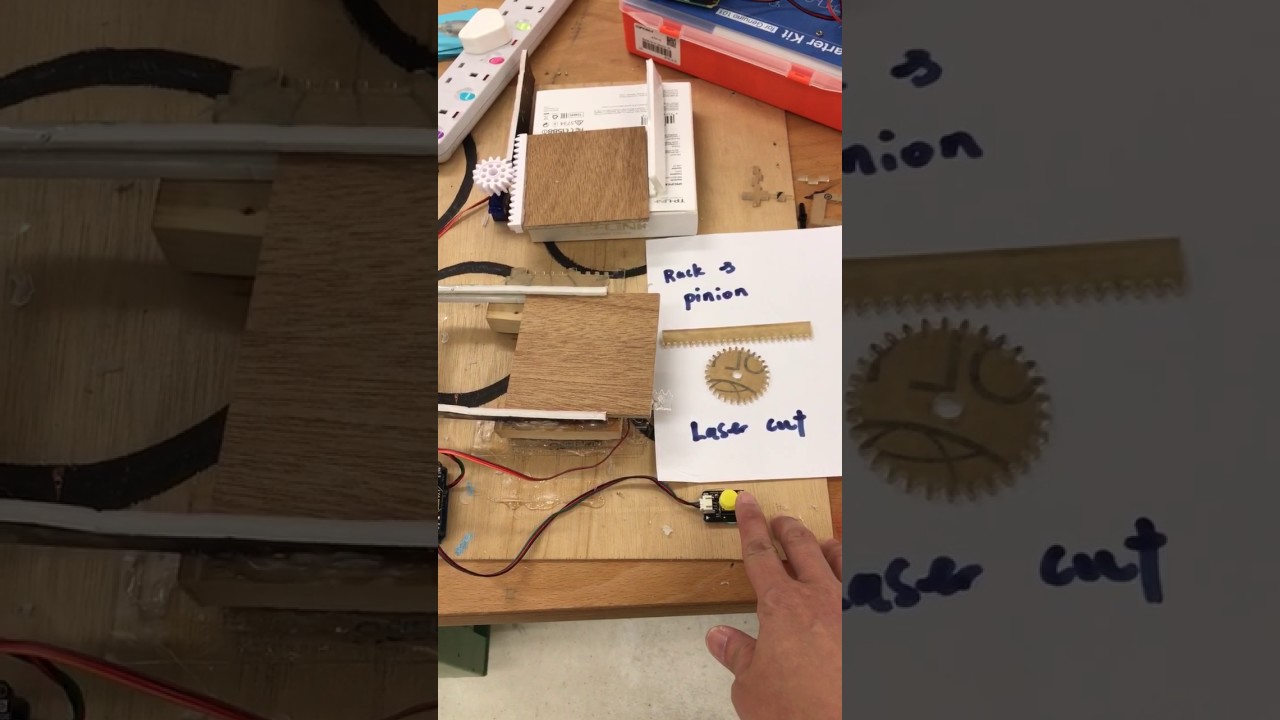 Laser cut rack and pinion - YouTube