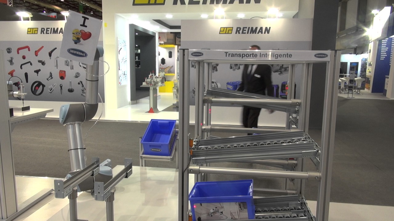 Robot arm integrated into a workbench - YouTube