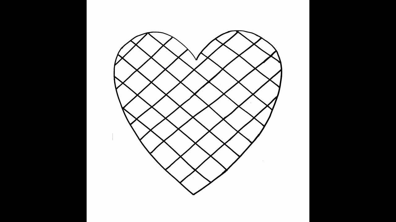 Drawing a heart with diagonals - YouTube