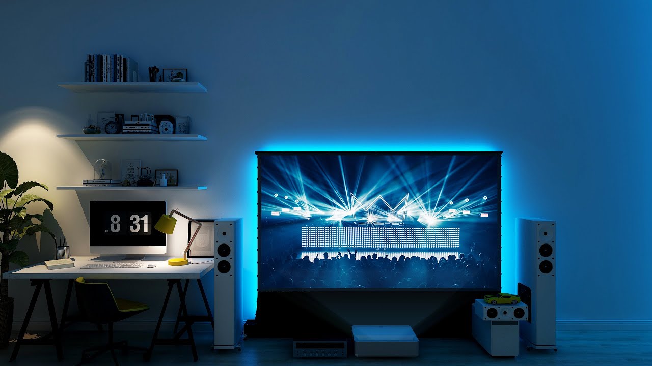 #The premiere: 4K Samsung projector and VIVIDSTORM S PRO screen - YouTube