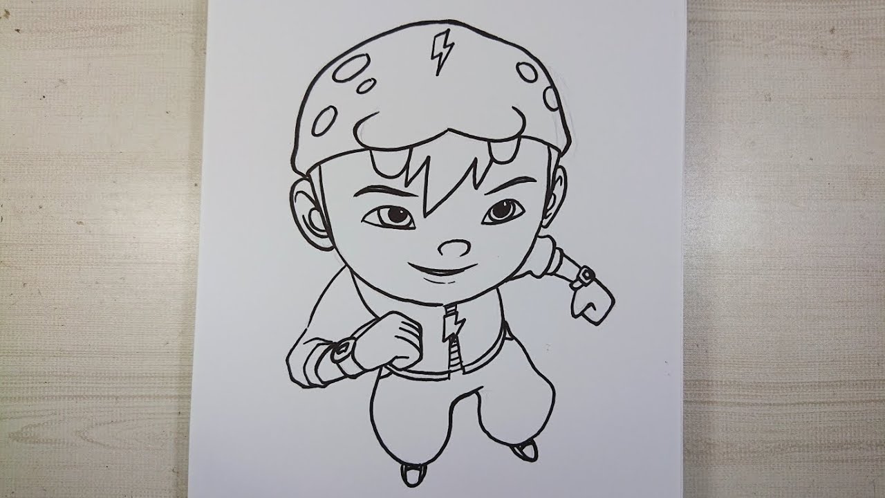 Cara melukis Boboiboy dengan mudah - Step by step | #boboiboy # ...