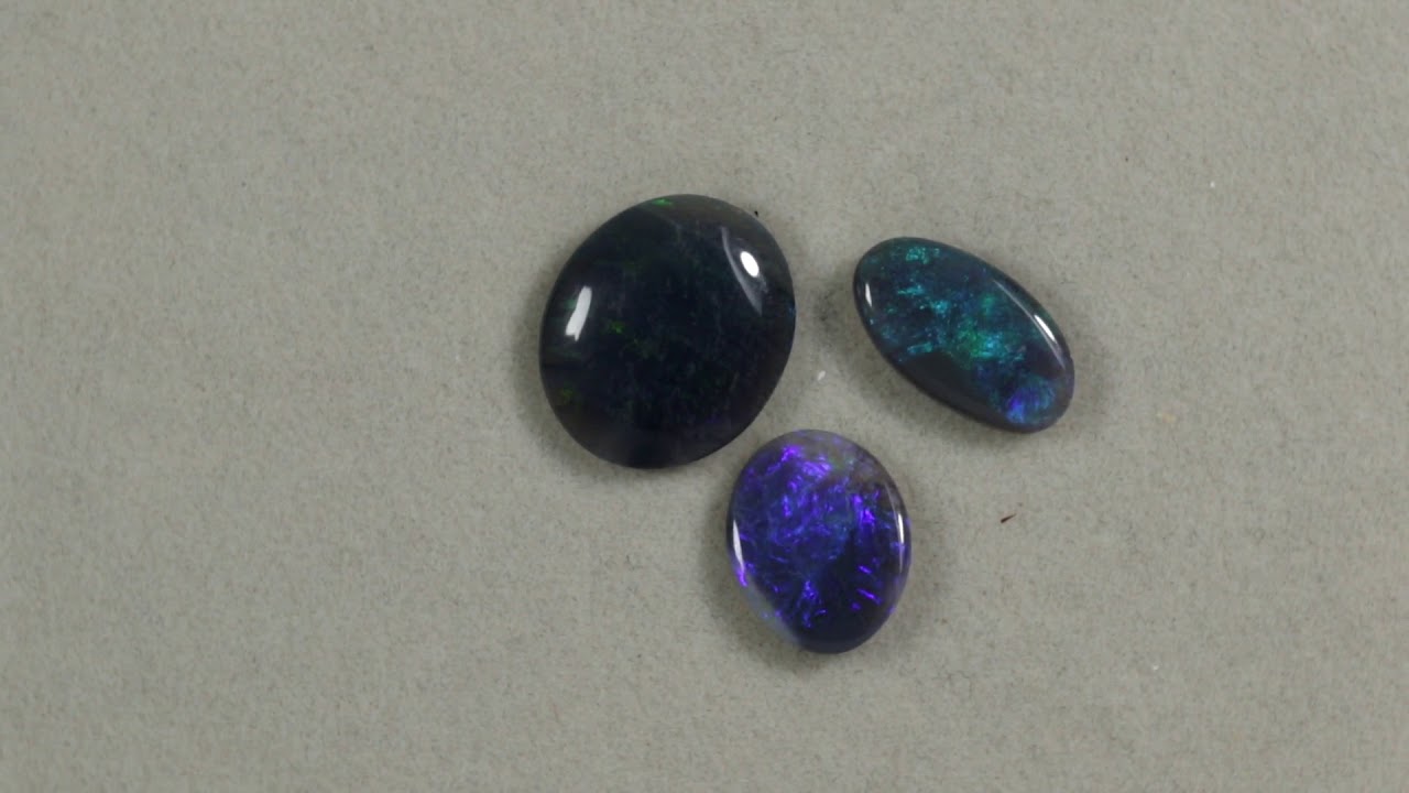Pieces of Gem Seam Opal from Lightning Ridge - Blc906 - YouTube