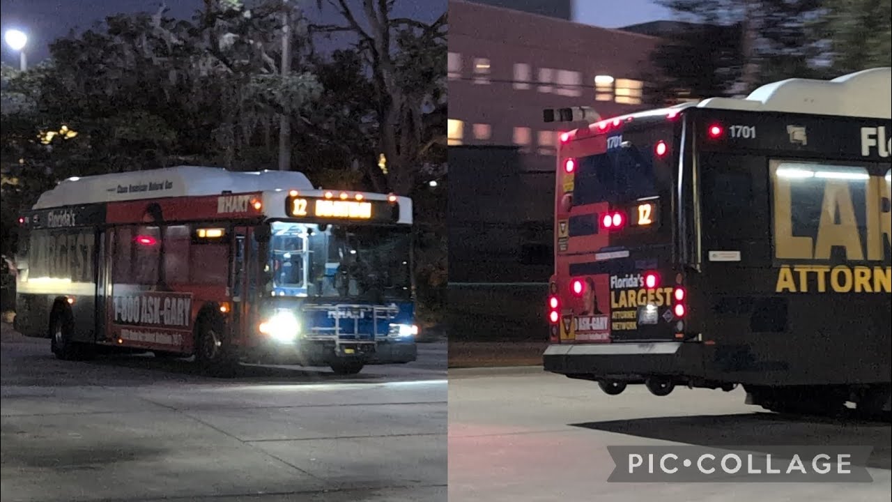 Hart bus #1701 on Route 12 arriving at UATC - YouTube