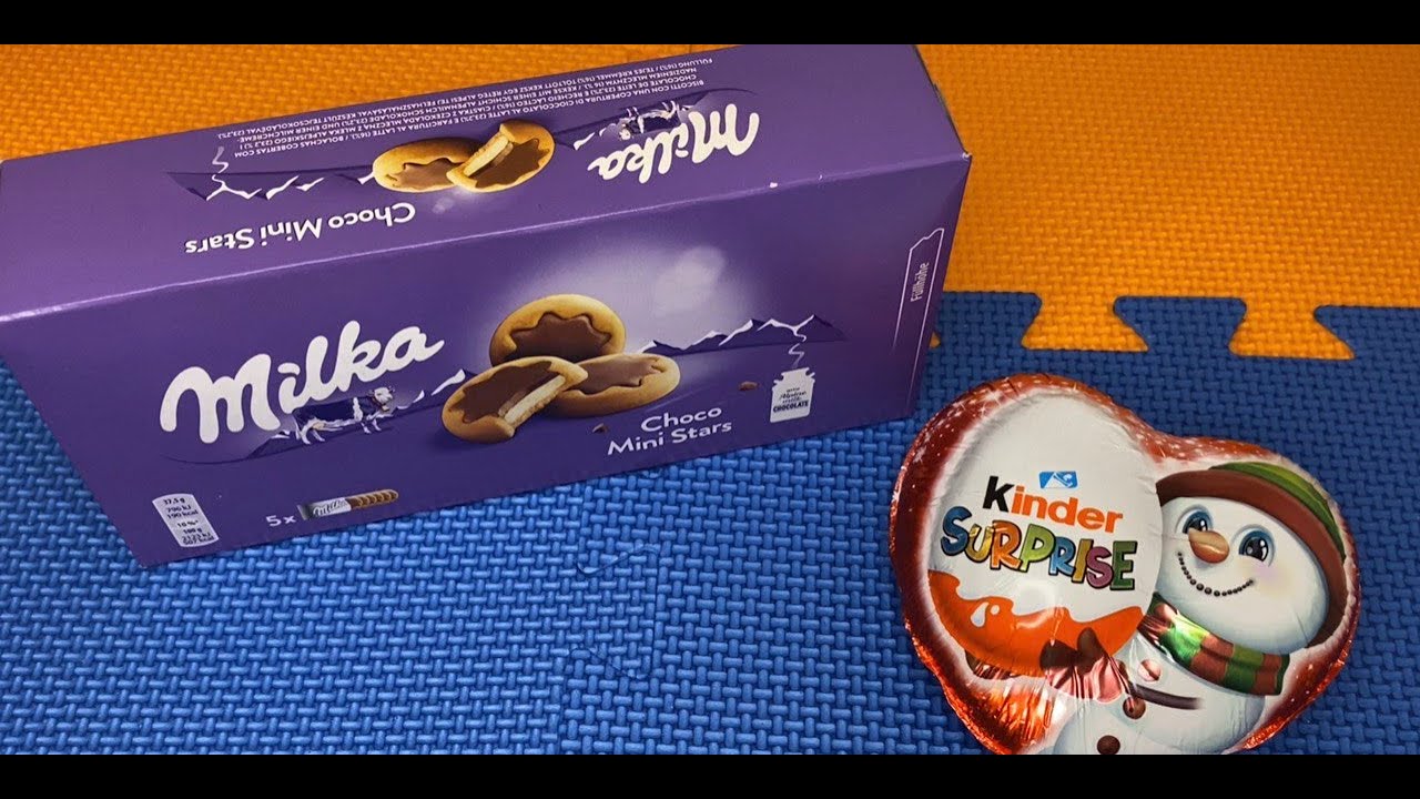 Milka Choco Mini Stars Unboxing & Kinder Surprise eggs Snowman Unboxing ...
