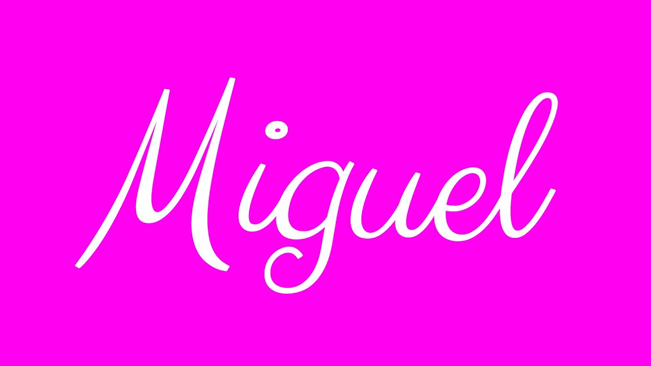 Learn how to Sign the Name Miguel Stylishly in Cursive Writing - YouTube