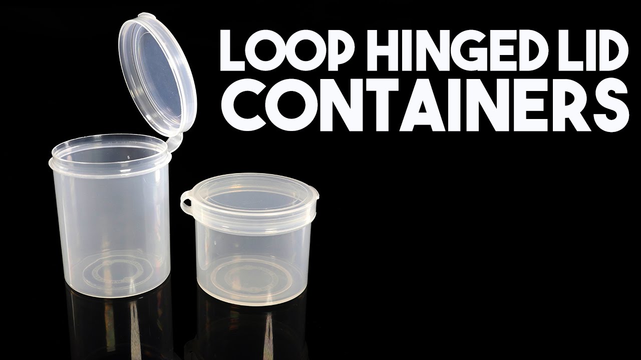 Loop Hinged Lid Plastic Containers - YouTube
