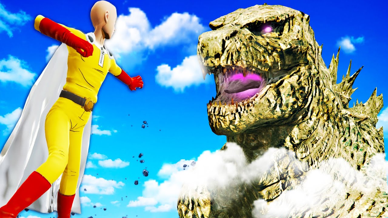One Punch Man goes all in against Godzilla in GTA 5 - YouTube
