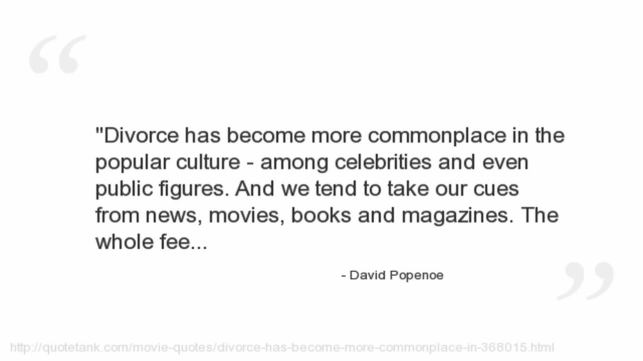 David Popenoe Quotes - YouTube