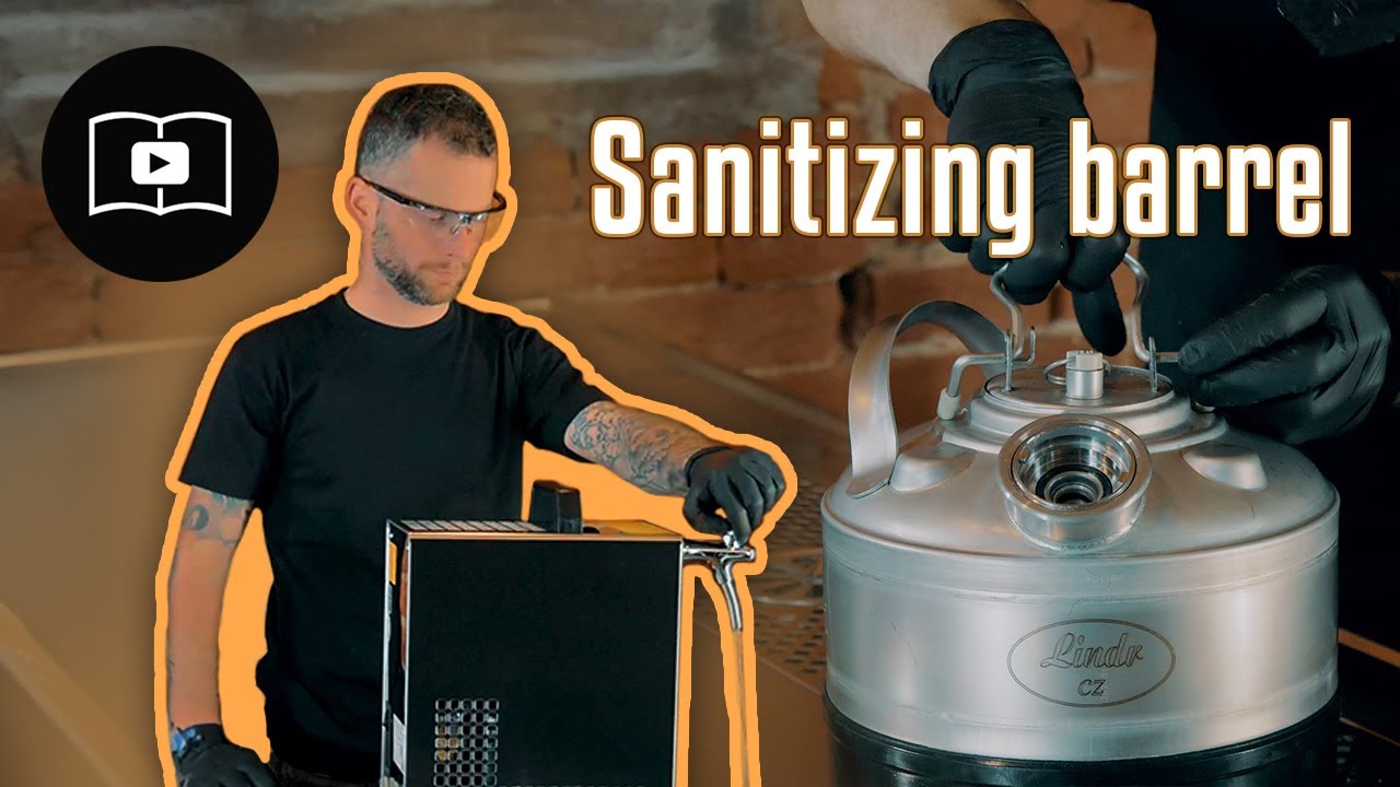 How to sanitize a beverage line using a LINDR sanitizing barrel - YouTube