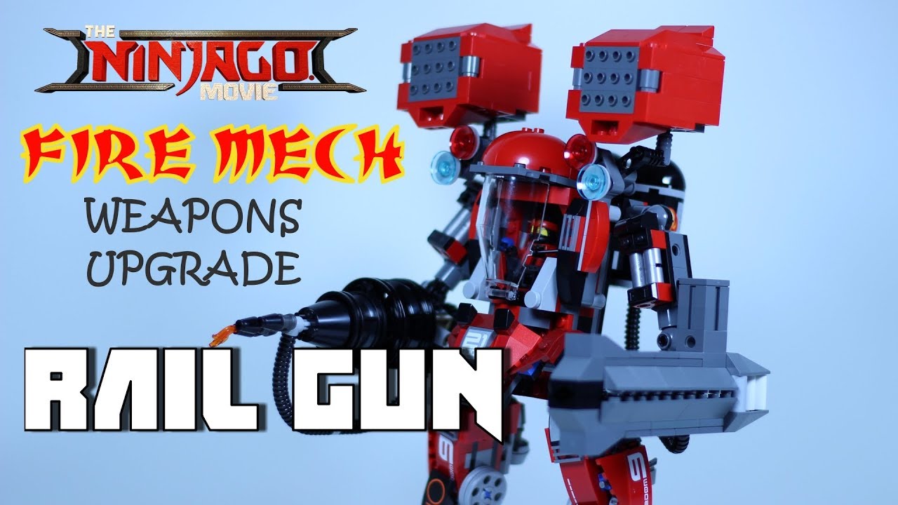 Fire Mech Weapons Upgrade MOC Tutorial - Rail Gun - YouTube