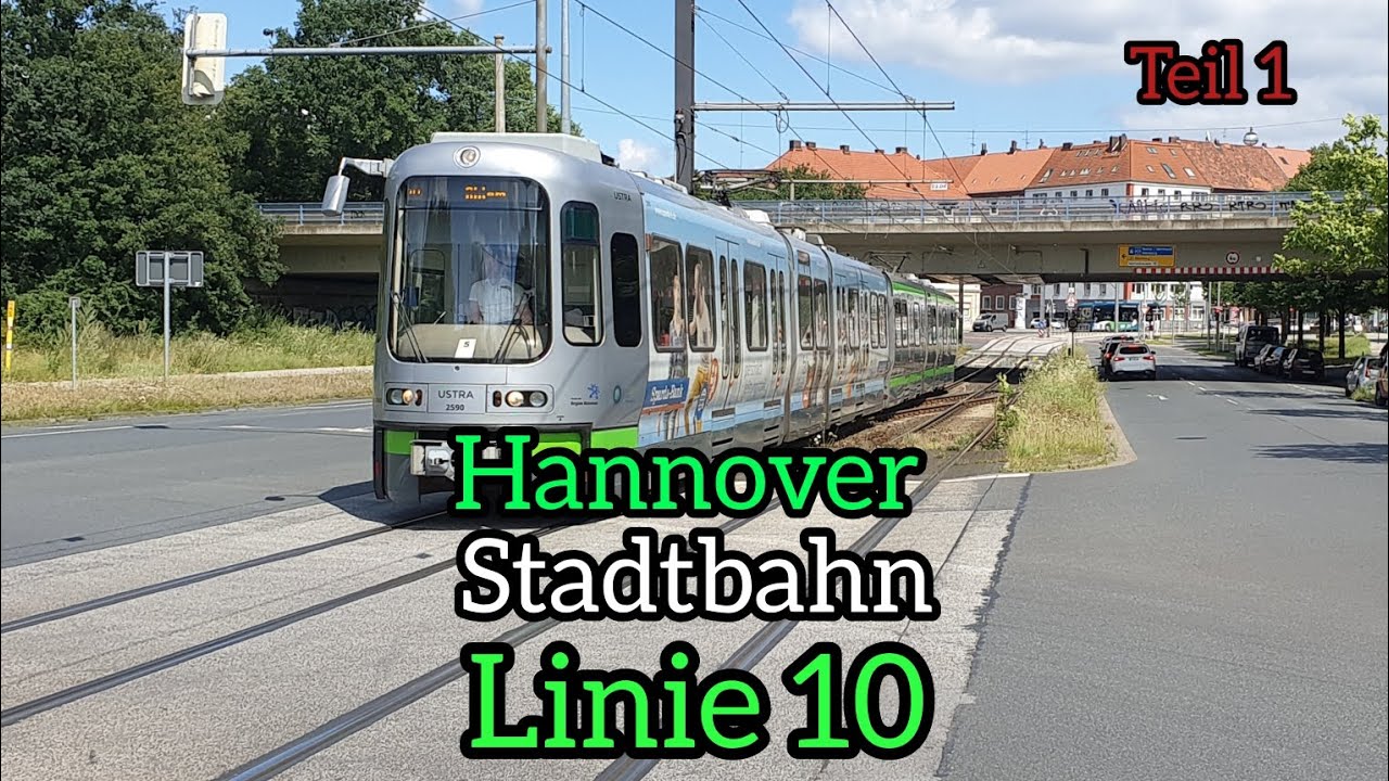 Hannover Stadtbahn Linie 10 (Ahlem - Wunstorfer Straße) - YouTube
