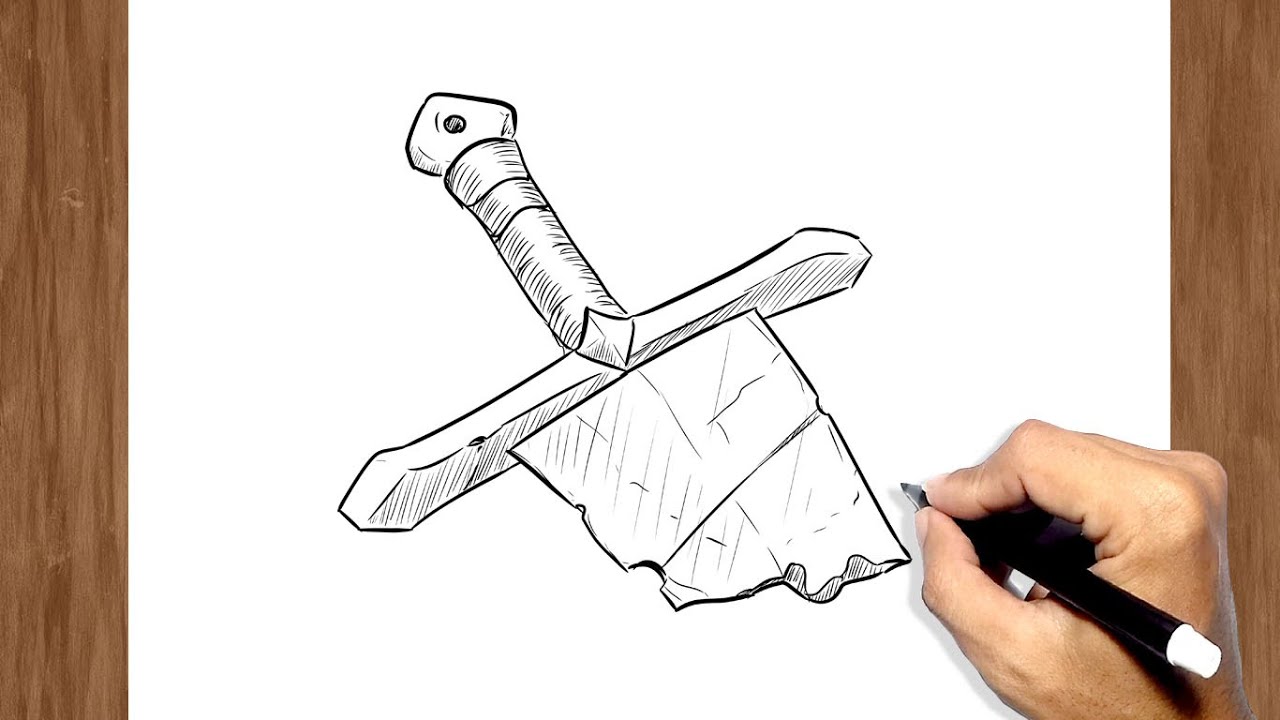 How to Draw Broken Sword - YouTube