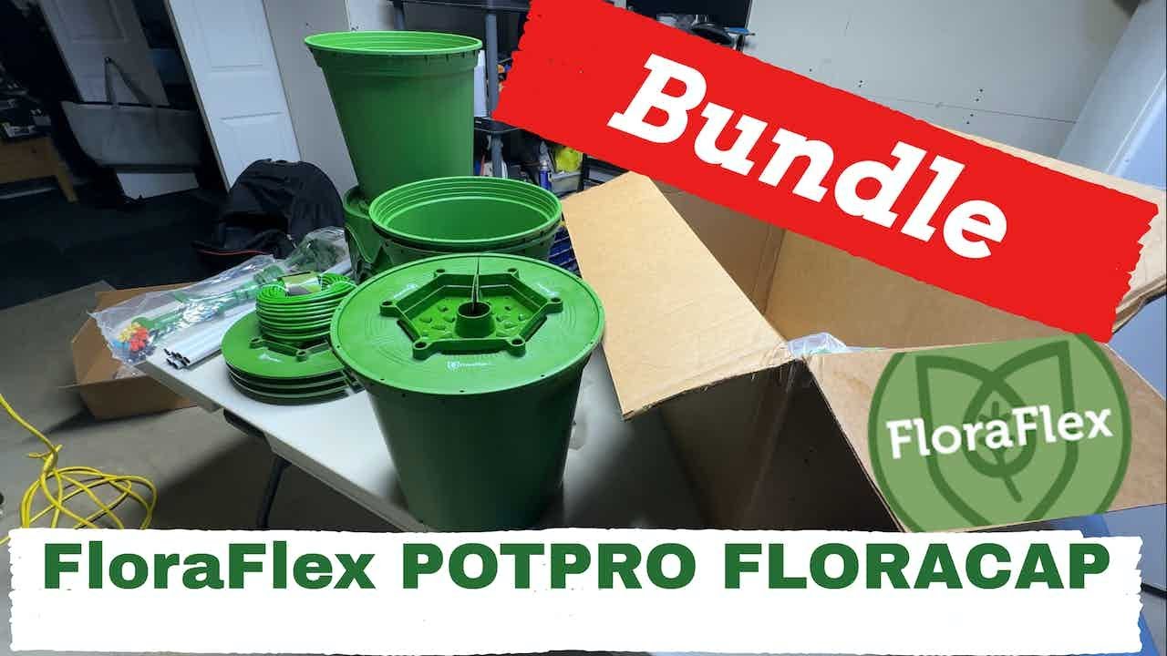 5 GALLON POTPRO W BUBBLER FLORACAP IRRIGATION & POTPRO PLATFORMS 4'X4 ...
