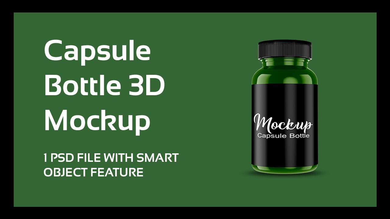How to Make Capsule Bottle 3D Mockup bottle | Photoshop Mockup #Quick ...