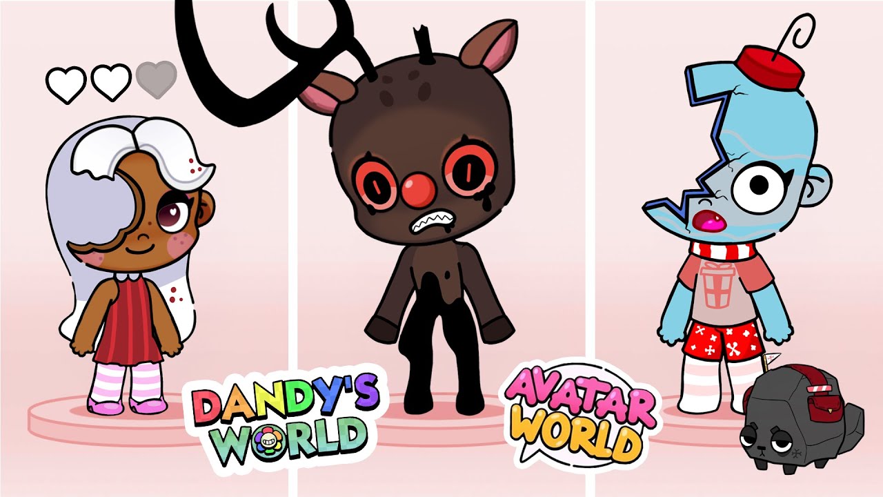 ¡FÁCIL! 🎀 CÓMO CREAR A RUDY, GINGER Y BOBETTE DE DANDY’S WORLD EN ...