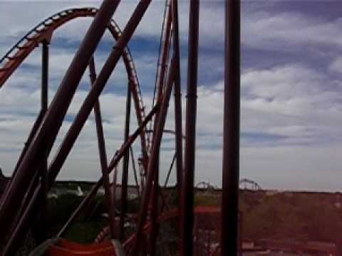 CHICAGO ROLLER COASTER RAGING BULL - YouTube