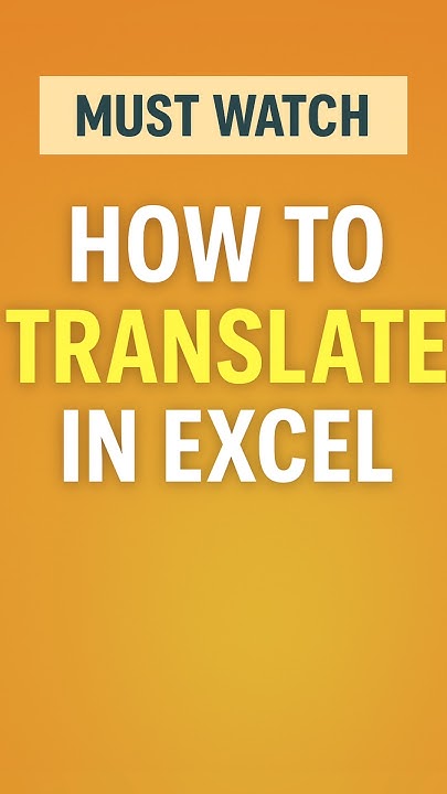 HOW TO TRANSLATE IN EXCEL 💯 #excel #exceltips #shortsfeed # #exceltutorial #spreadsheet - YouTube