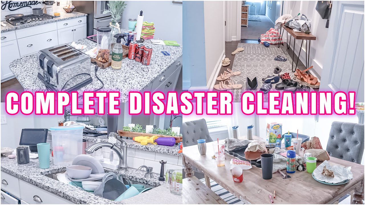 COMPLETE DISASTER CLEANING | MESSY HOUSE TRANSFORMATION | REAL LIFE ...