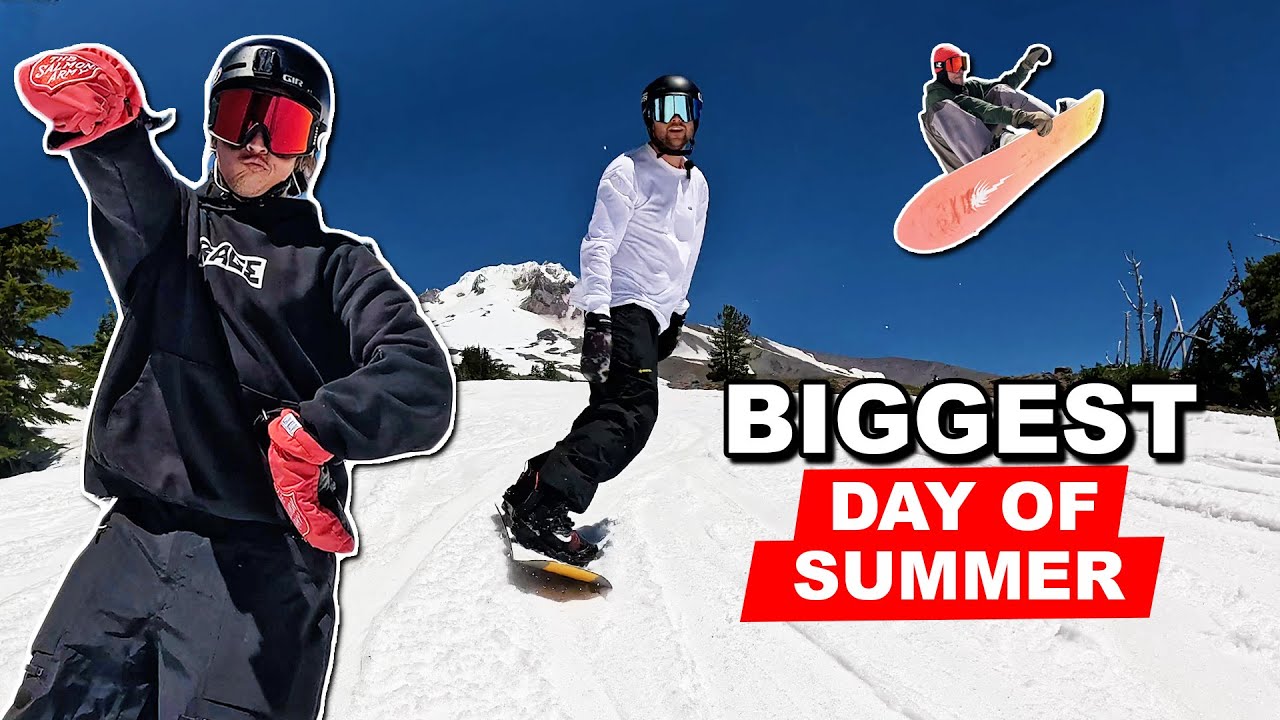 Our Biggest Day of Summer Snowboarding Yet - YouTube