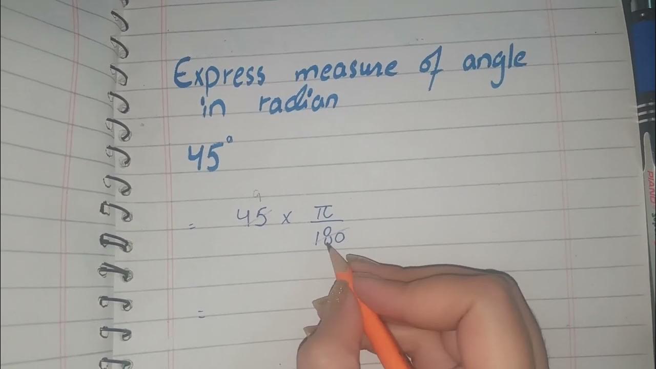 Convert 45° to Radian, convert Degree to radian - YouTube