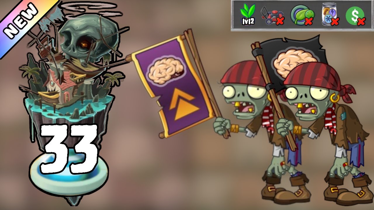 Plants vs Zombies 2 - Pirate Seas Day 33 [Plants Lvl 1 & No Premium ...